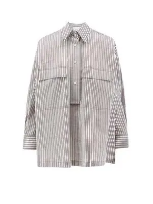 Brunello Cucinelli Striped Shirt With Pockets - No