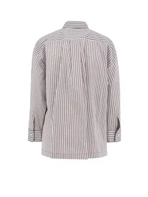 Brunello Cucinelli Striped Shirt With Pockets - No