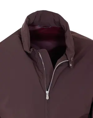 Brunello Cucinelli Zip-up Bomber Jacket With Stand Collar - Brown
