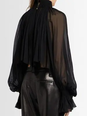 Khaite Durer Ruffled Silk Shirt
