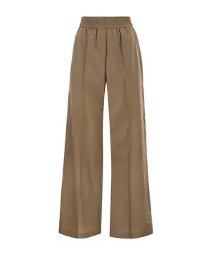 Brunello Cucinelli Pleated Wide-leg Trousers - Brown