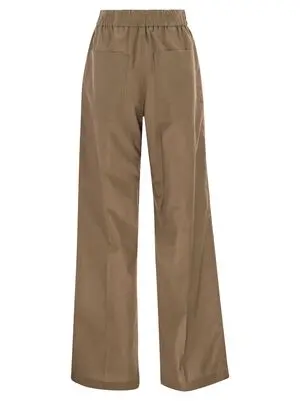 Brunello Cucinelli Pleated Wide-leg Trousers - Brown