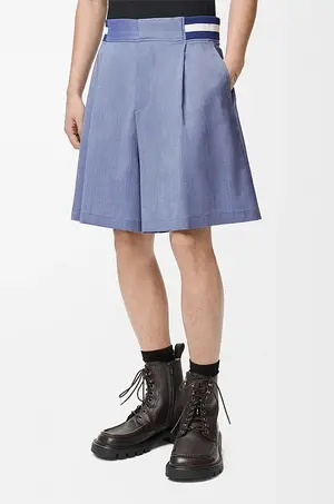 Loewe Logo Detailed Pleated Shorts