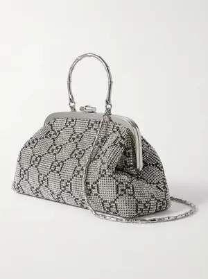 Gucci Crystal Monogram Evening Top Handle Bag