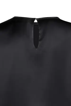 Brunello Cucinelli Keyhole Crewneck Top - Black