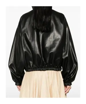 Balenciaga Reversible Zip-up Leather Jacket With Checked Wool Lining - Black