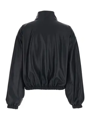 Balenciaga Reversible Zip-up Leather Jacket With Checked Wool Lining