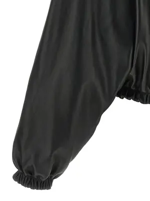 Balenciaga Reversible Zip-up Leather Jacket With Checked Wool Lining