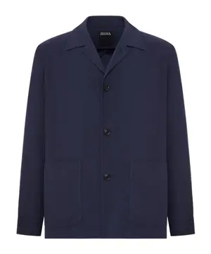 Zegna Linen Patch-pocket Jacket - Black