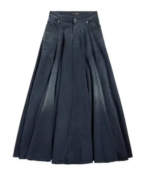 Balenciaga Godet Maxi Skirt - Black