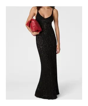 Missoni Sleeveless Sequin Detail Ribbed Knit Dress