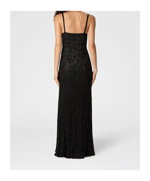 Missoni Sleeveless Sequin Detail Ribbed Knit Dress