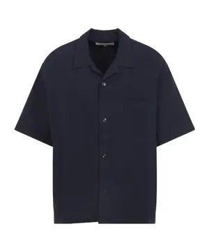 Studio Nicholson Agios Boxy Short-sleeve Shirt - Dark Blue