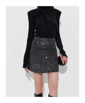 Alaïa Sequined A-line Mini Skirt
