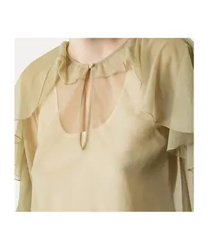 FORTE_FORTE Ruffled Layered Blouse - Nude