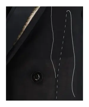 Sacai Double-breasted Blazer With Pleated Back Detail