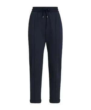 Brunello Cucinelli Drawstring Tapered-leg Sweatpants - Blue