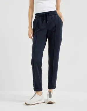 Brunello Cucinelli Drawstring Tapered-leg Sweatpants - Blue