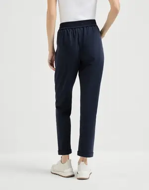 Brunello Cucinelli Drawstring Tapered-leg Sweatpants - Blue