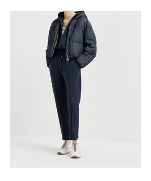 Brunello Cucinelli Drawstring Tapered-leg Sweatpants - Blue