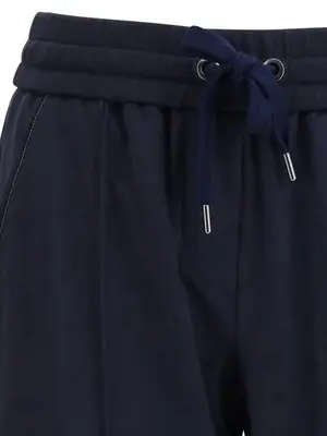 Brunello Cucinelli Drawstring Tapered-leg Sweatpants - Blue