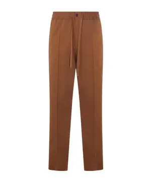 Valentino Garavani Pleated Drawstring Trousers - Brown