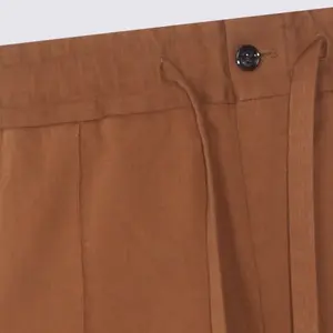 Valentino Garavani Pleated Drawstring Trousers - Brown