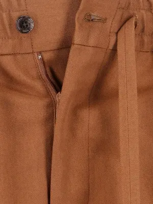 Valentino Garavani Pleated Drawstring Trousers - Brown