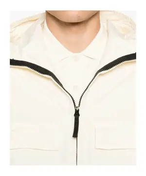 Stone Island Zip-up Hooded Jacket - Ivory