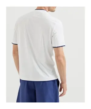 Brunello Cucinelli Comfort Nylon Crew Neck T-shirt With Faux-layering And Logo