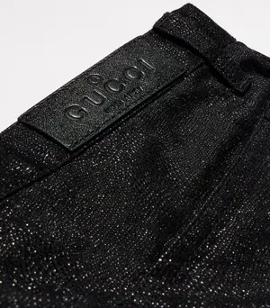 Gucci Printed Cotton Denim Pants