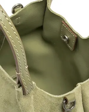 GIANNI CHIARINI Suede Top Handle Bag