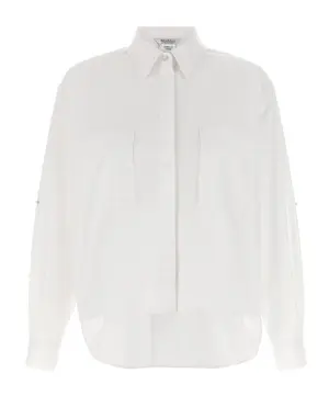 Max Mara Button-up Long-sleeve Shirt - White