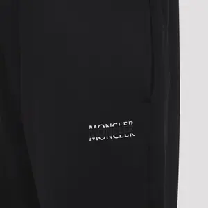 Moncler Logo Fleece Track Pants - Black