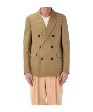 Dries Van Noten Peak Lapel Suit Jacket - Camel