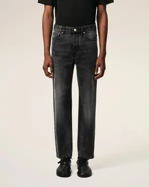 AMI Paris Buttoned Cotton Jeans - Grey