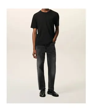 AMI Paris Buttoned Cotton Jeans - Grey