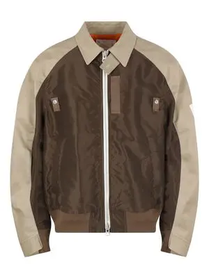 Sacai Twill Collared Zip-up Blouson - Green