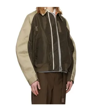 Sacai Twill Collared Zip-up Blouson - Multicolor