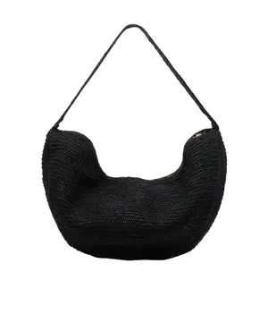 IBELIV Vibe Woven Zipped Shoulder Bag - Black