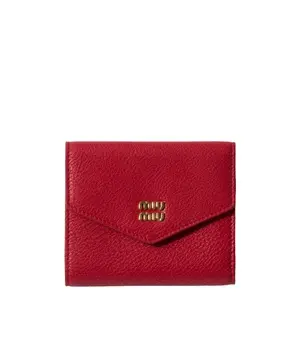 Miu Miu Small Leather Wallet - Red