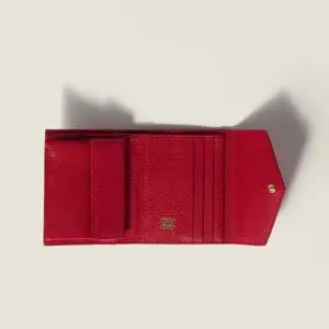 Miu Miu Small Leather Wallet - Red