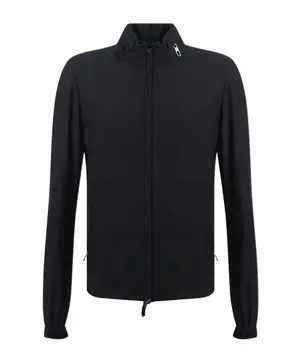 Giorgio Armani Long-sleeve Zip-up Stand Collar Jacket