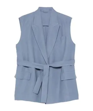 Brunello Cucinelli Sleeveless Belted Blazer