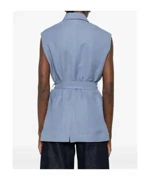 Brunello Cucinelli Sleeveless Belted Blazer