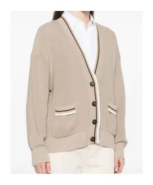 Brunello Cucinelli Cardigan With Striped Detail