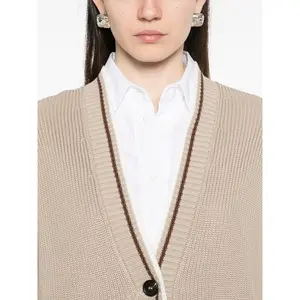 Brunello Cucinelli Cardigan With Striped Detail