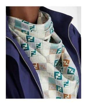 Fendi Monogrammed Square Scarf