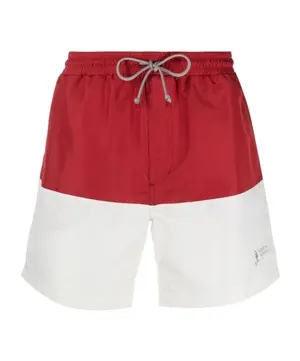 Brunello Cucinelli Color Block Swim Shorts - Red