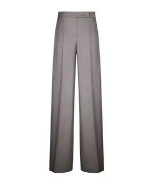 Max Mara Tailored Pressed Crease Pants - Gray